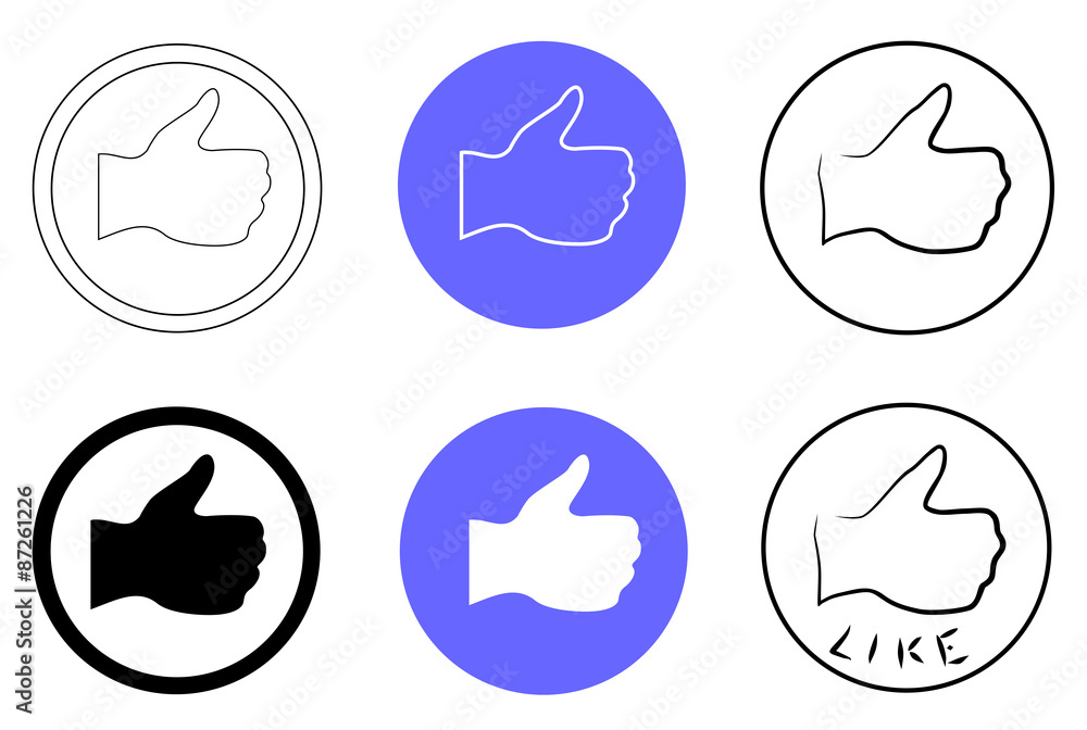 Thumbs Up Sign Stock Vector | Adobe Stock