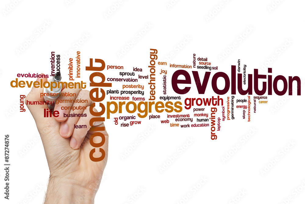 Evolution word cloud concept Stock Photo | Adobe Stock