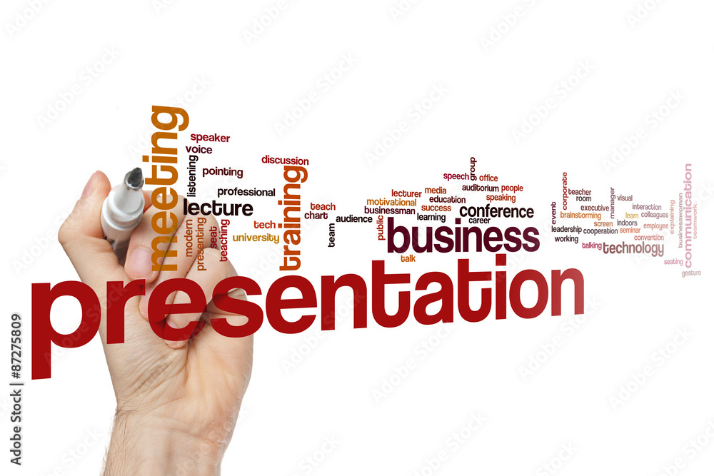 Presentation word cloud concept Stock Photo | Adobe Stock