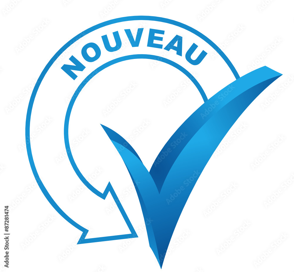 nouveau sur symbole validé bleu Stock Vector | Adobe Stock nouveau sur symbole validé bleu Stock Vector | Adobe Stock