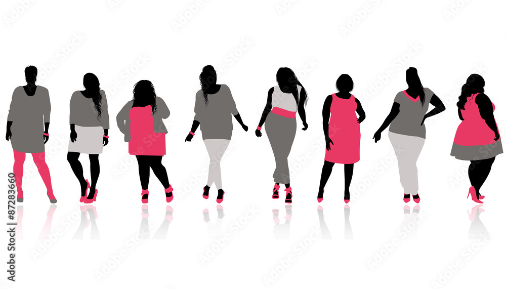 Plus size Women Stock Vector | Adobe Stock