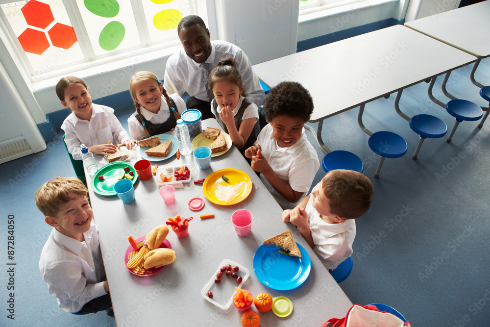 Group Of Toddlers Eating