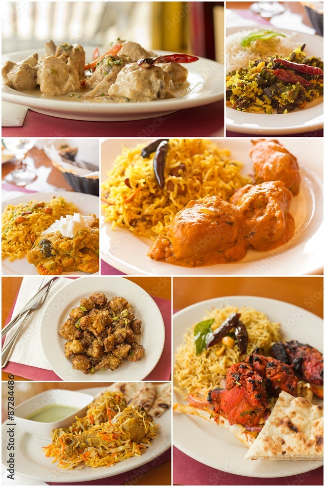 Indian Food Collage Stock Photo | Adobe Stock
