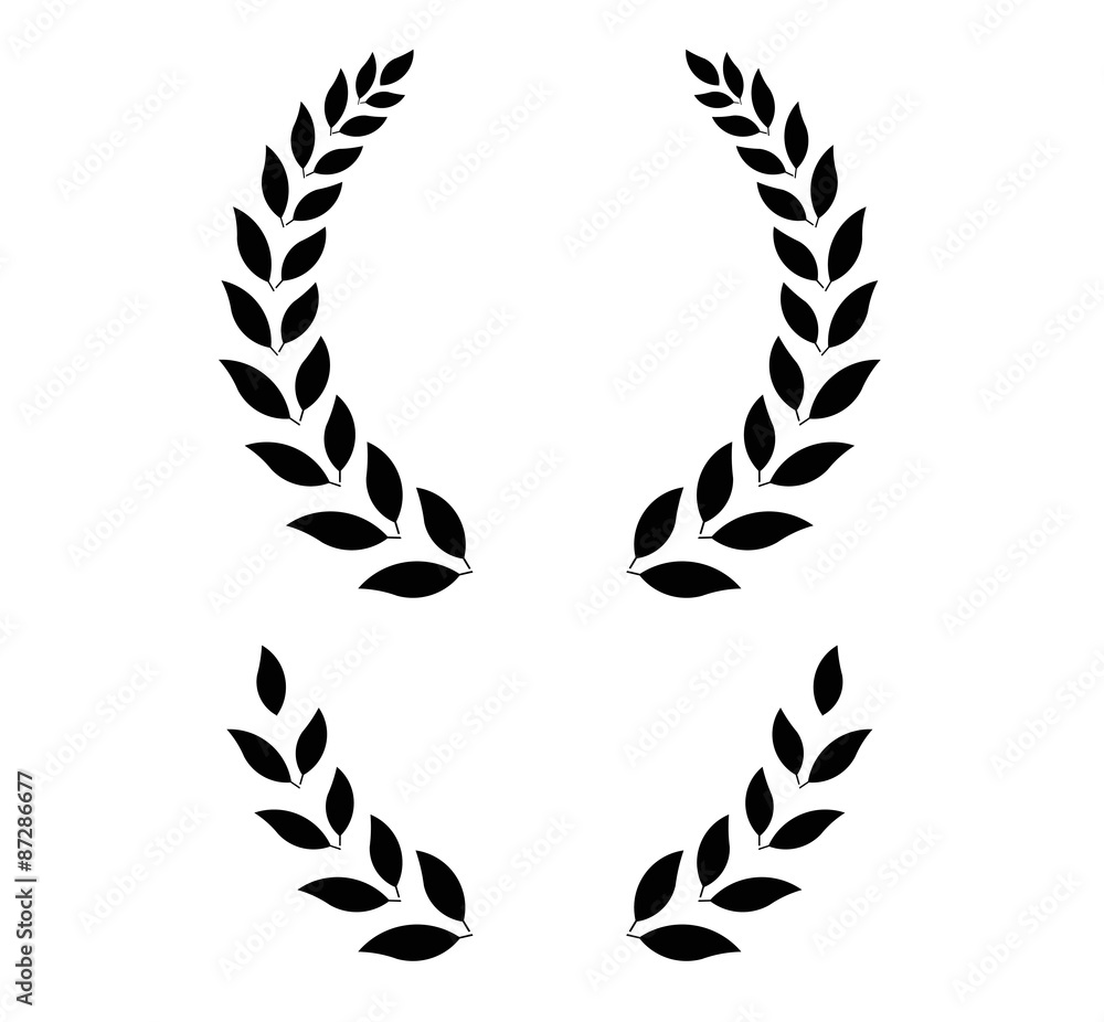 simple laurel wreath - vector illustration Stock Vector | Adobe Stock