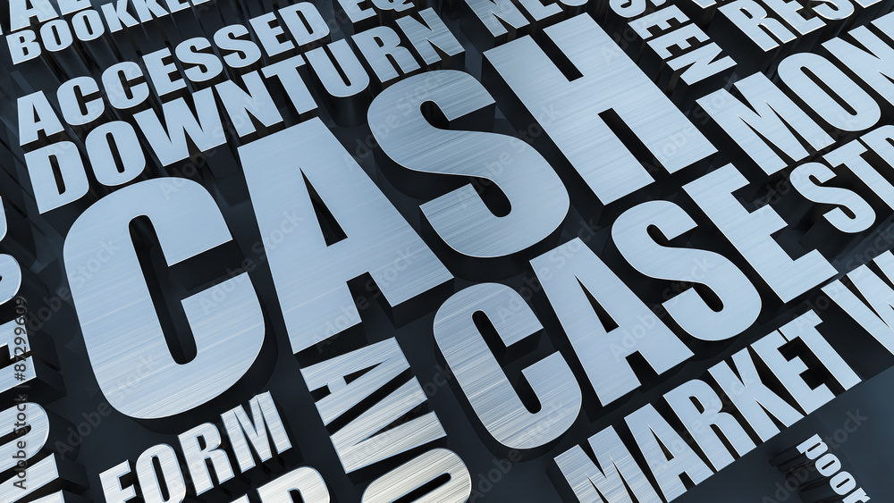 Cash Word Cloud Concept 3D Render Stock Illustration | Adobe Stock