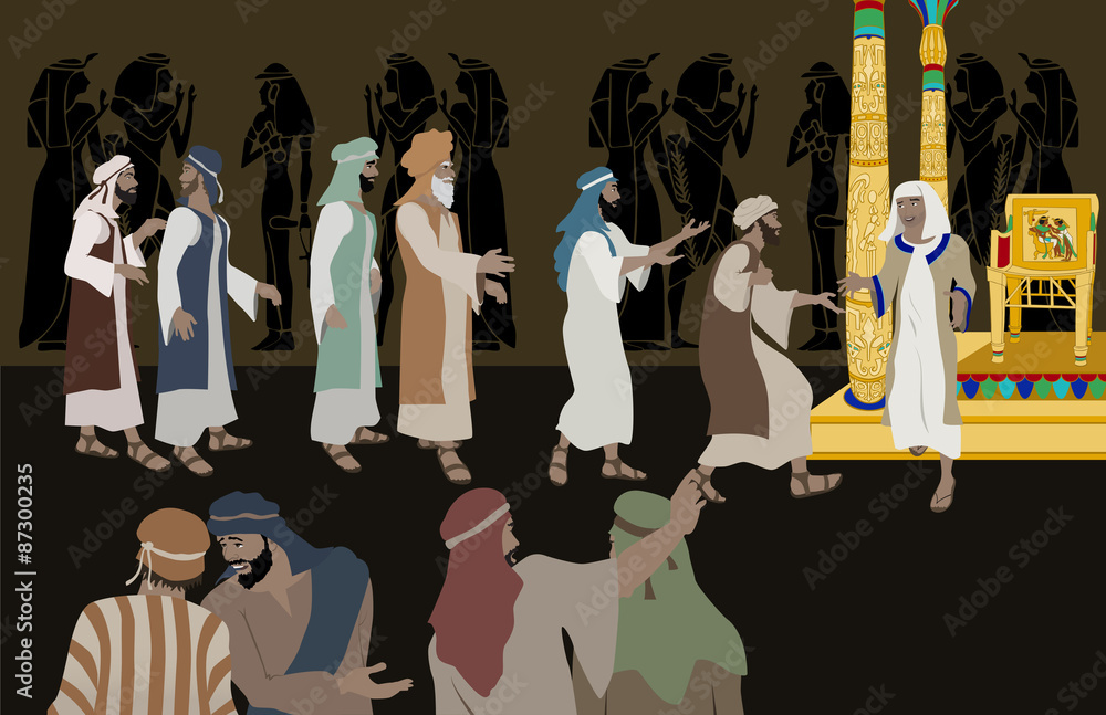 Joseph Meets His Brothers cs6 Stock Vector | Adobe Stock