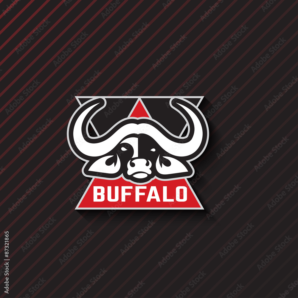 Stylized emblem of a buffalo. Artistic creative idea. Animals logo ...