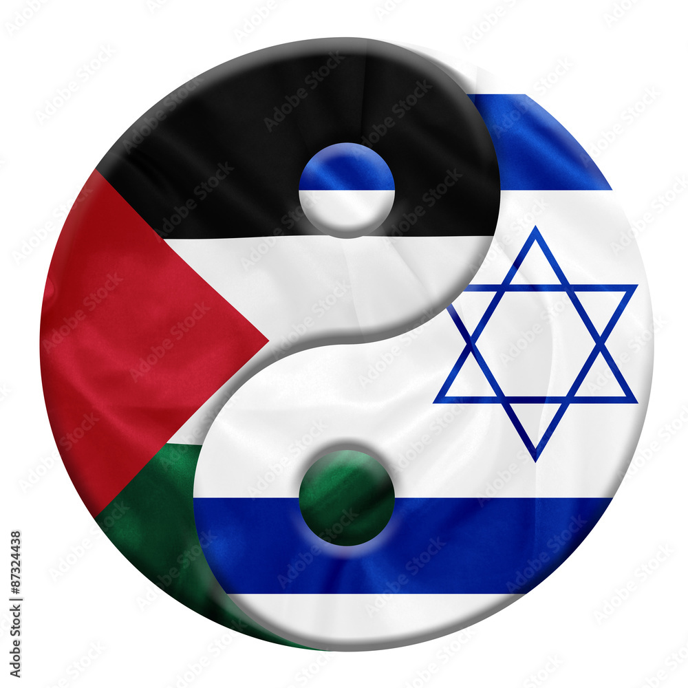 Flags of Israel and Palestine combined Stock Illustration | Adobe Stock