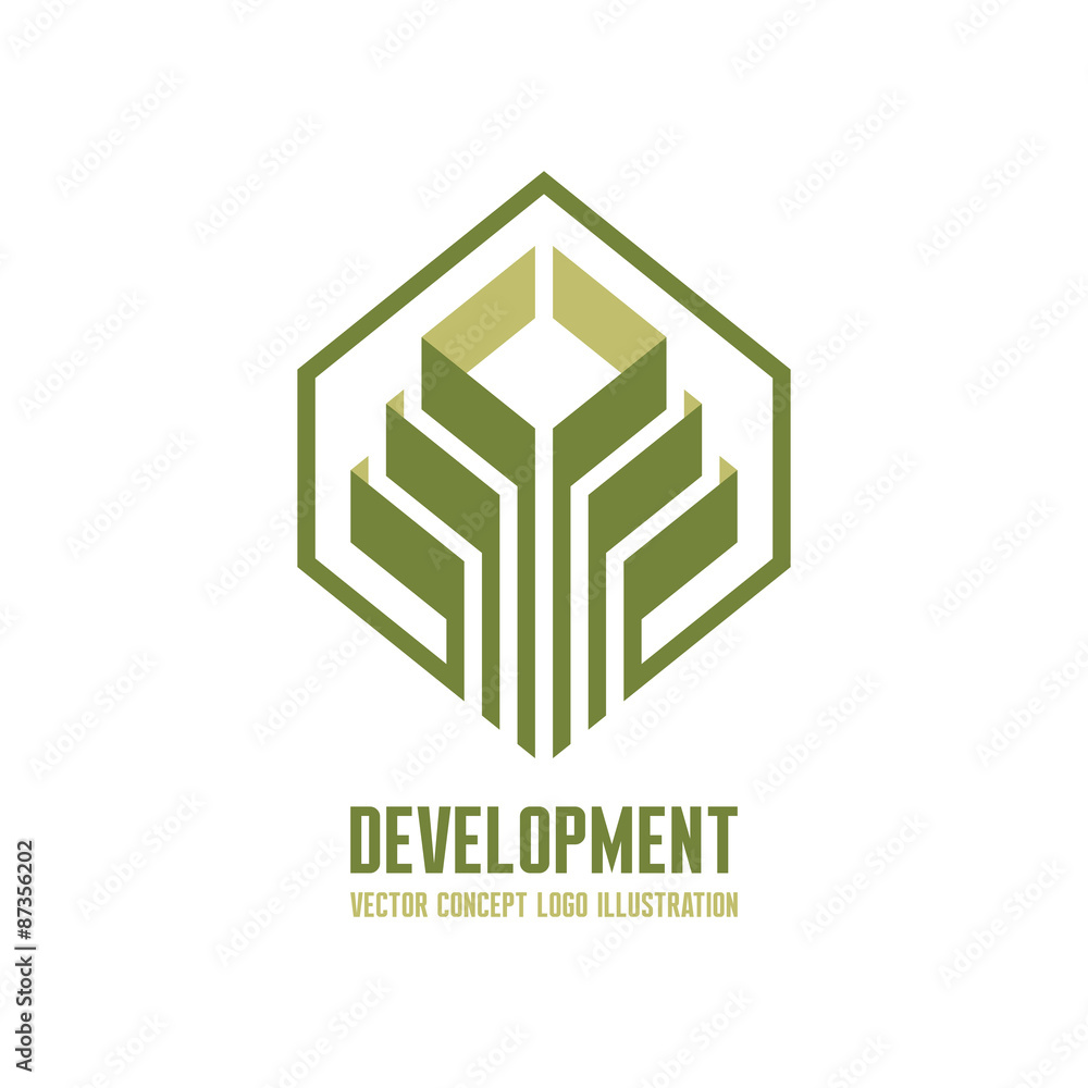 Development - vector logo concept illustration for business company ...