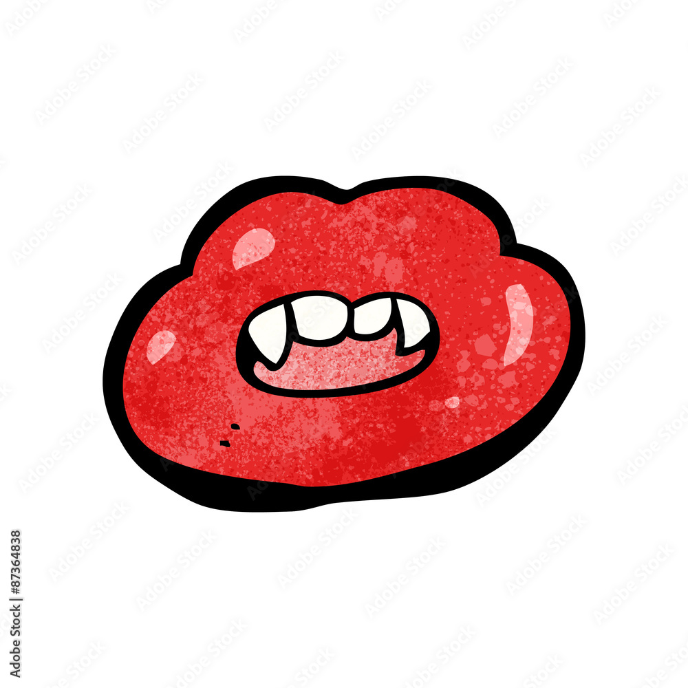 cartoon red lips Stock Vector | Adobe Stock