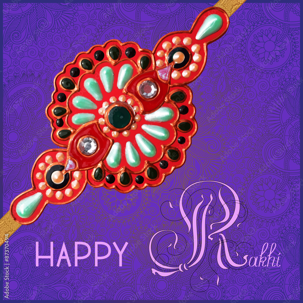greeting card for indian festive sisters and brothers Raksha Ban Stock ...