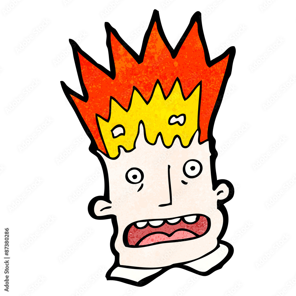 cartoon exploding head Stock Vector | Adobe Stock