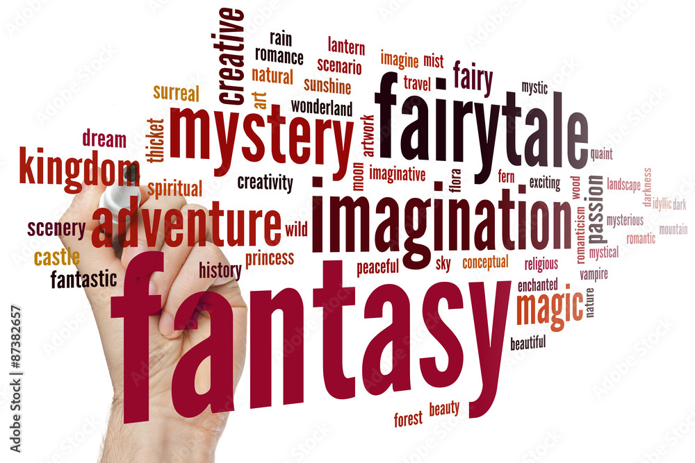 Foto Stock Fantasy word cloud | Adobe Stock