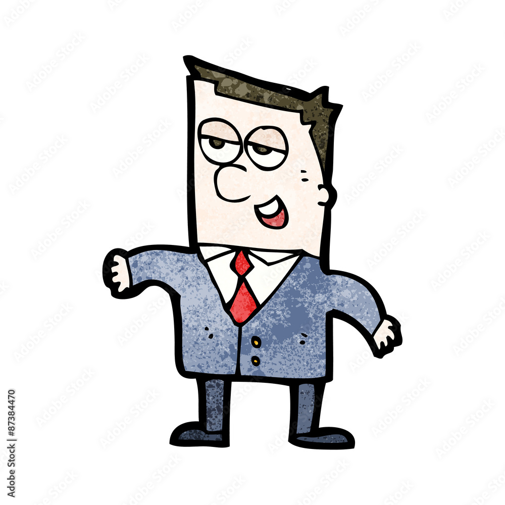 cartoon salesman Stock Vector | Adobe Stock