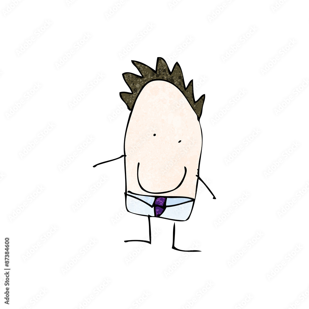 child's drawing of a dad Stock Vector | Adobe Stock