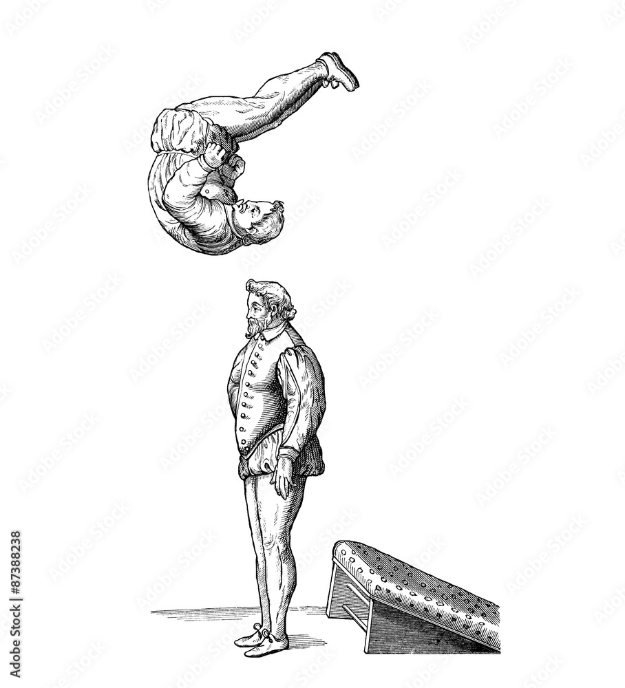 Medieval Acrobats - 16th-17th century Stock Illustration | Adobe Stock