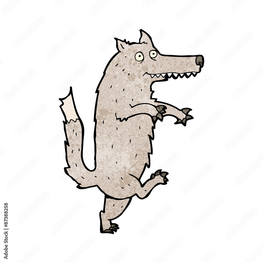 cartoon funny wolf Stock Vector | Adobe Stock