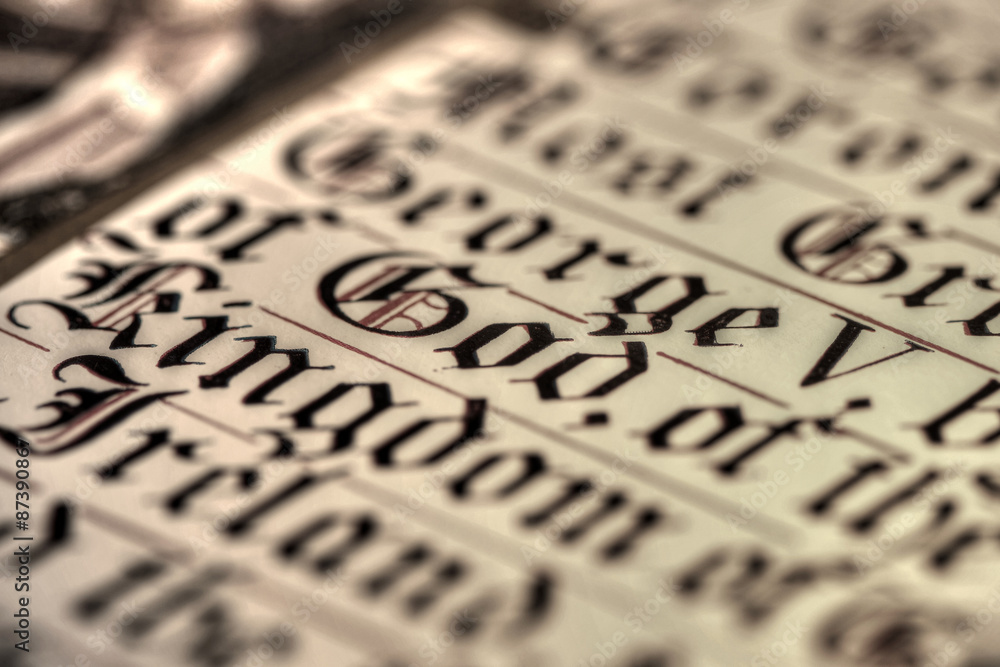 Old English manuscript calligraphy. Manuscript written in old English ...