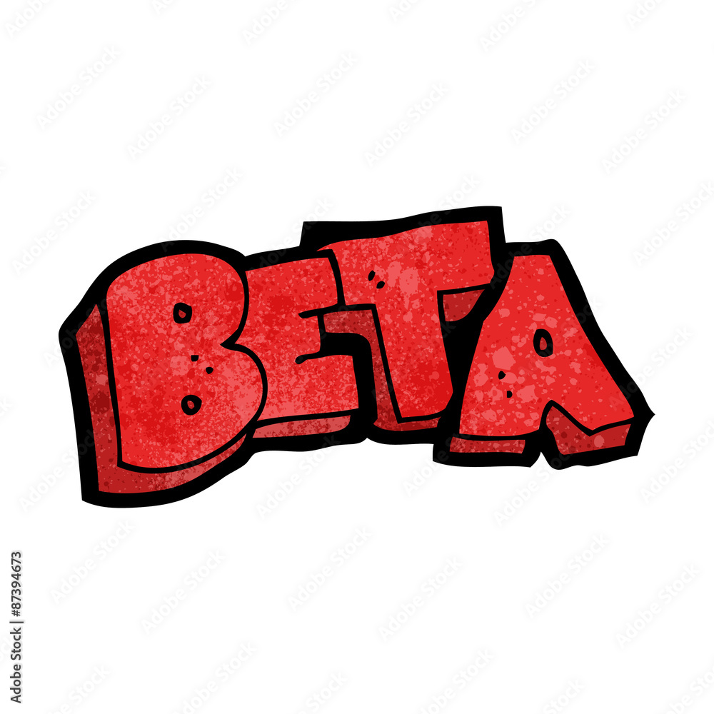 cartoon beta test symbol Stock Vector | Adobe Stock