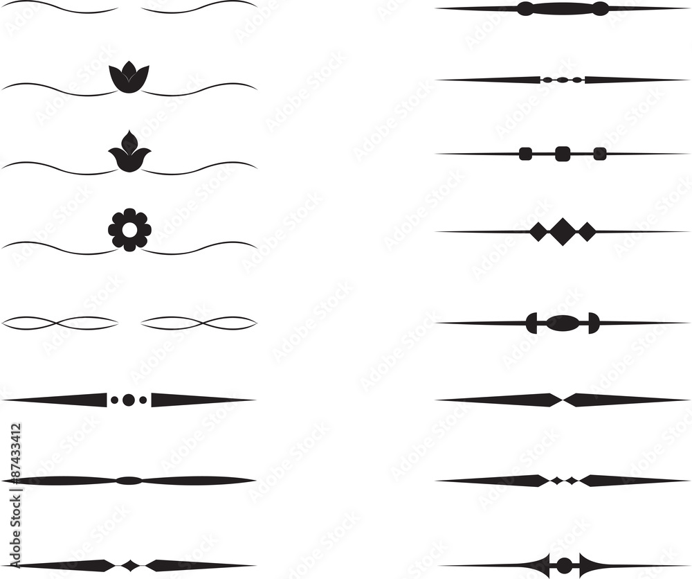 Simple text dividers on white background Stock Vector | Adobe Stock