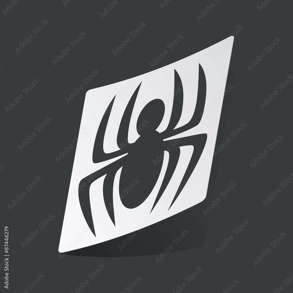 Monochrome spider sticker Stock Vector | Adobe Stock