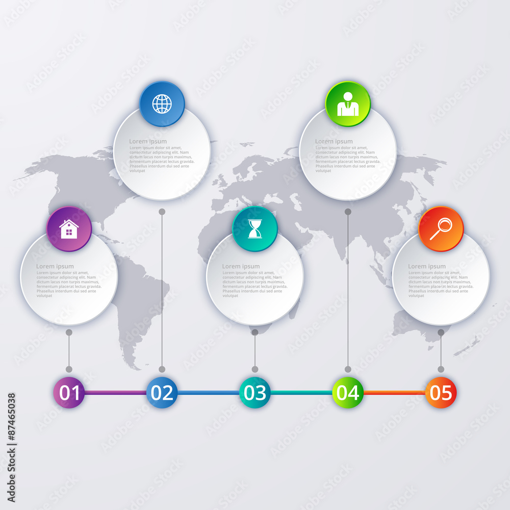 Vector illustration of a timeline infographics Stock Vector | Adobe Stock