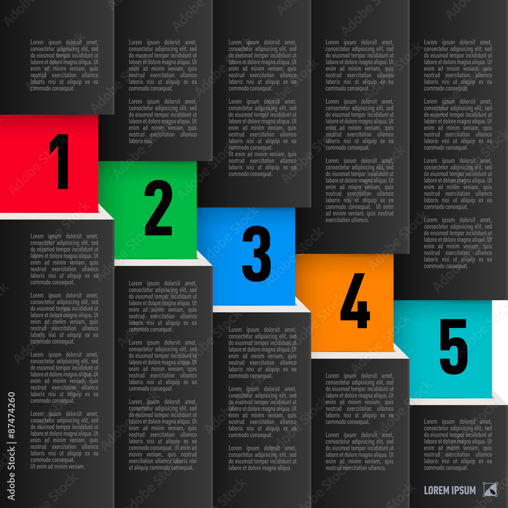 Paper style infographics Stock Vector | Adobe Stock