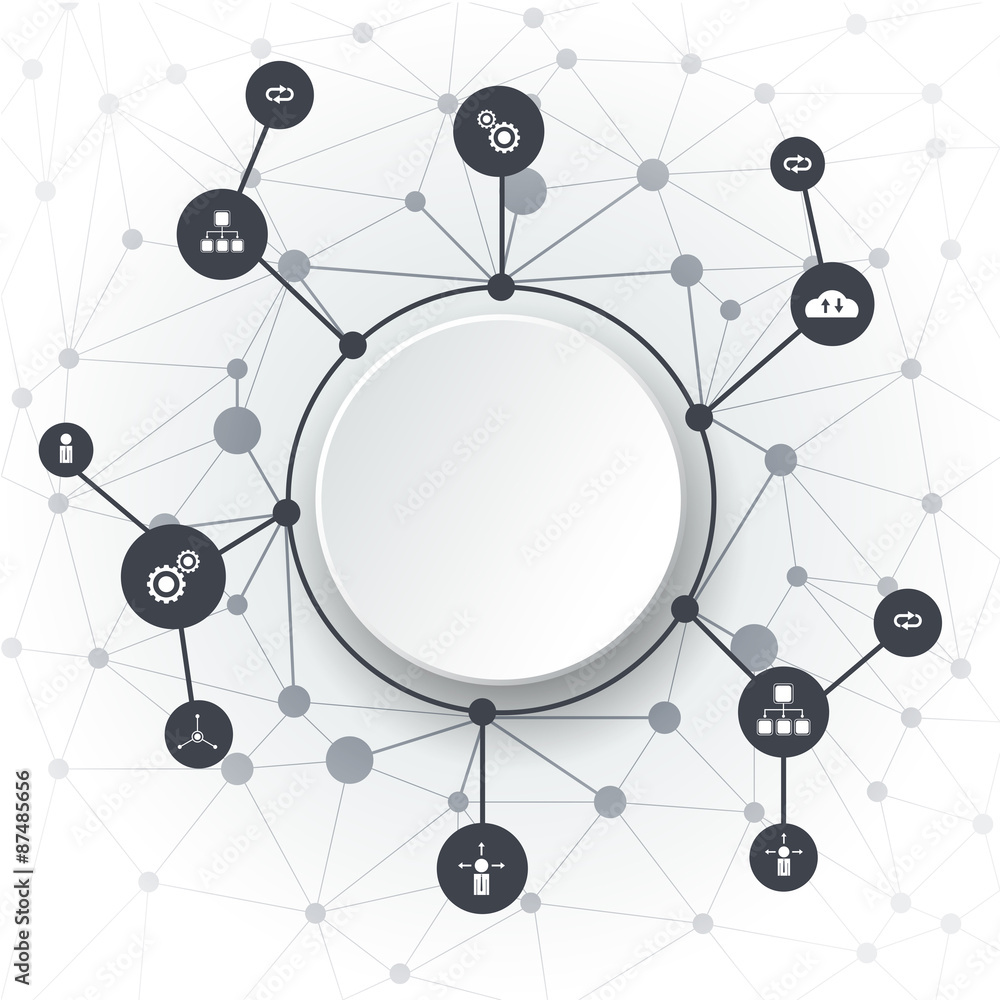 Abstract molecules.Communication technology and integrated circles with ...