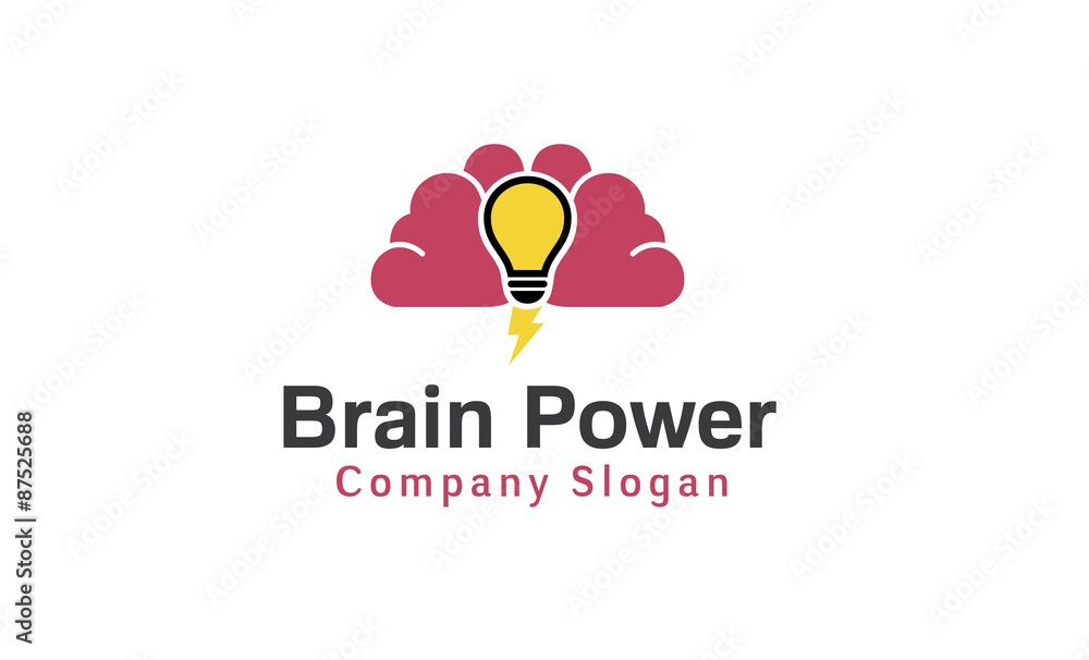 Brain Power Logo template Stock Vector | Adobe Stock