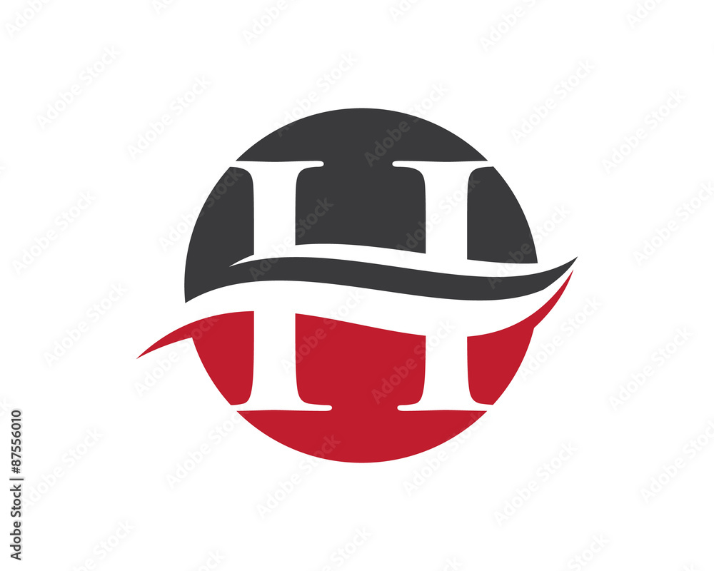 H wave logo company Stock Vector | Adobe Stock
