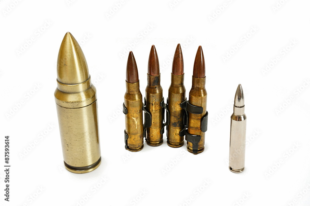 Range of Rounds/Bullets of Different Size and Material foto de Stock ...