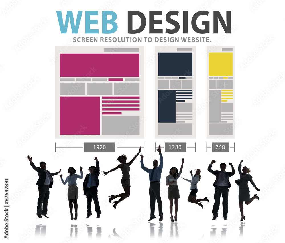 Web Design Network Website Ideas Media Information Concept Stock-Foto ...