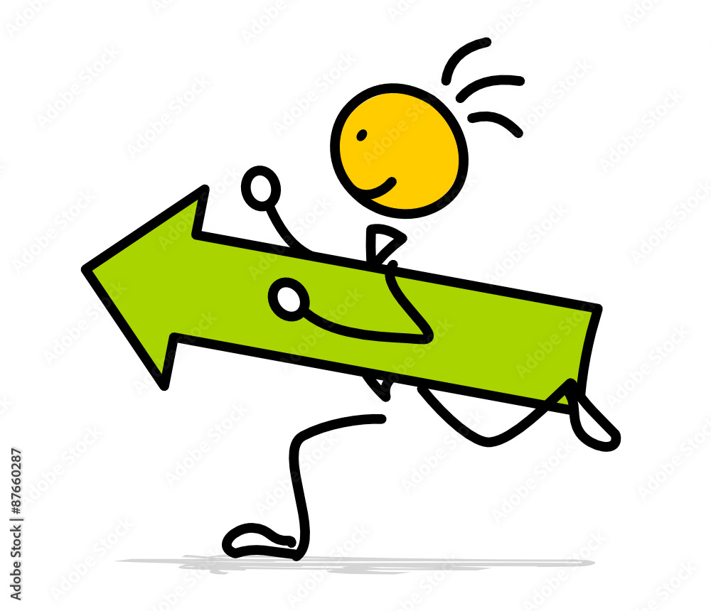 Strichmännchen Pfeil Stock Vector | Adobe Stock