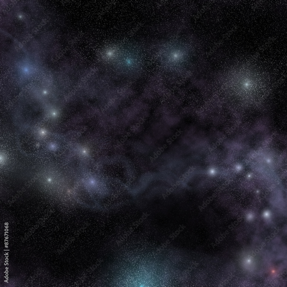 Starry night cosmic view, glowing nebula in outer space Stock ...