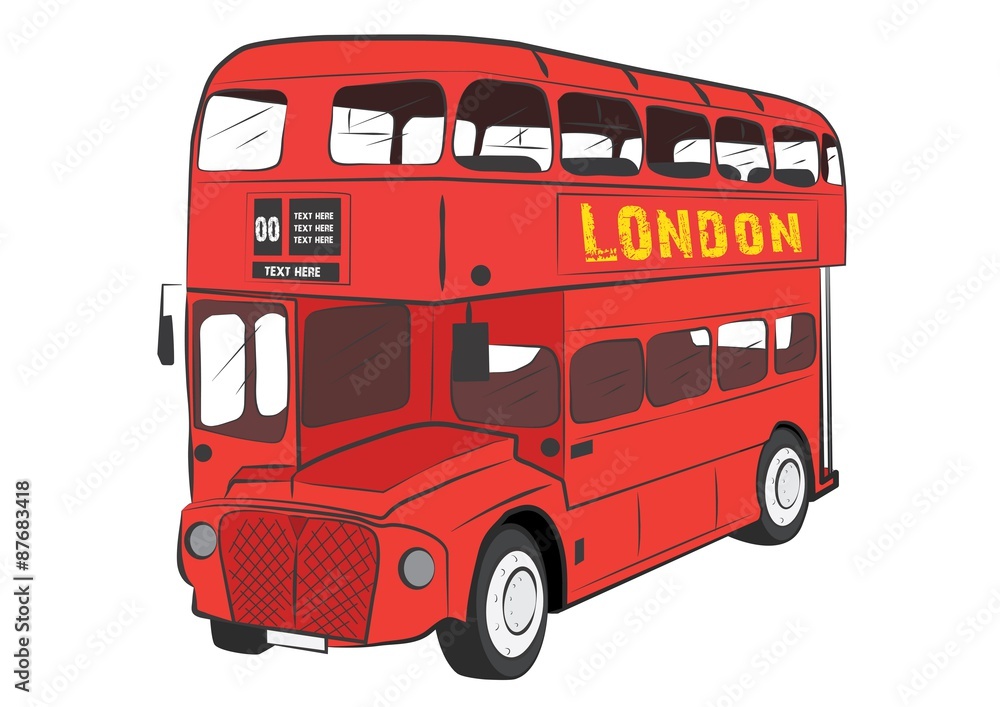 LONDON BUS VECTOR Stock-Illustration | Adobe Stock