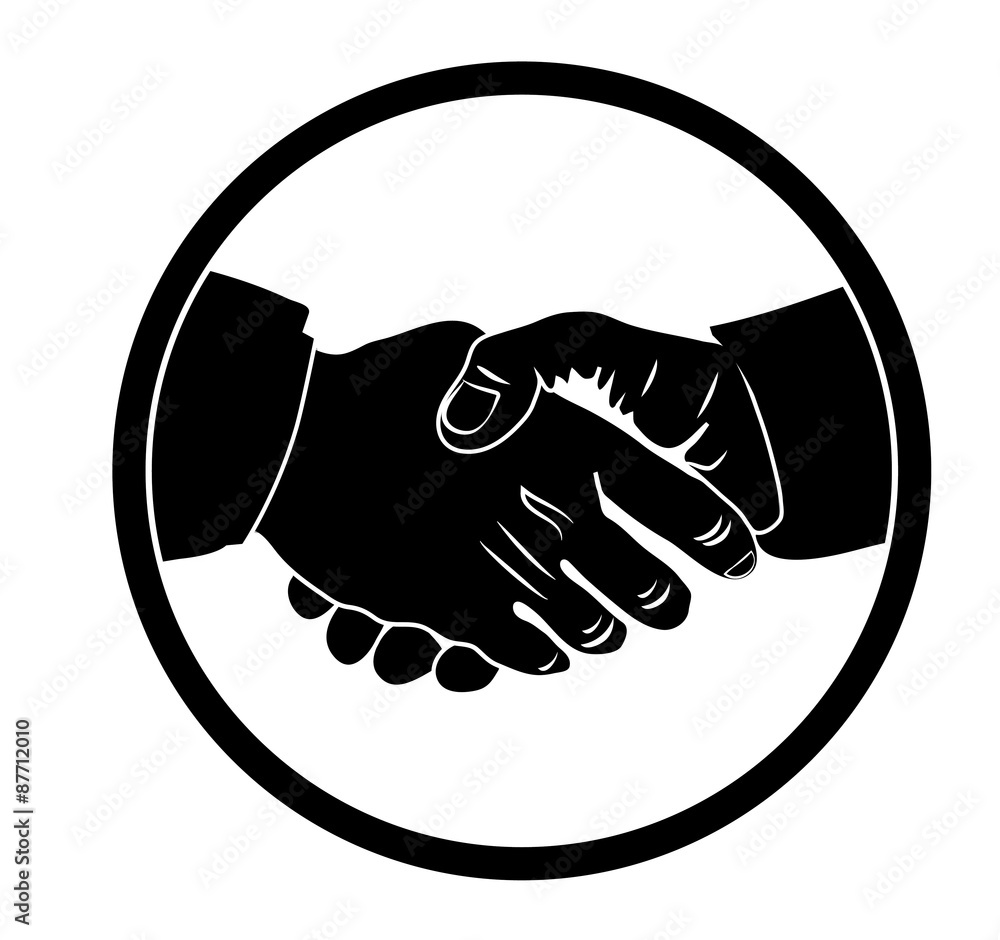 SHAKE HANDS symbol Stock Illustration | Adobe Stock
