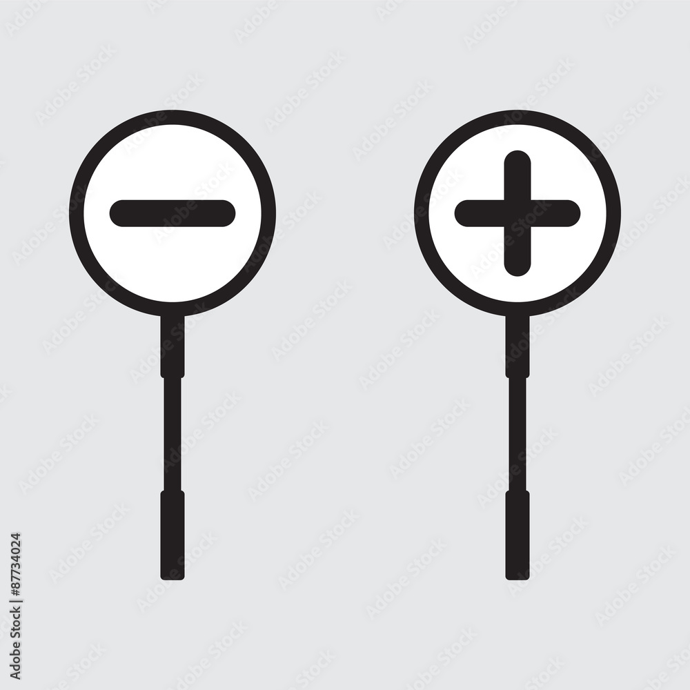 Zoom icons Stock Vector | Adobe Stock