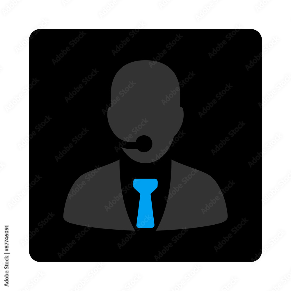 Call center operator icon Stock Vector | Adobe Stock