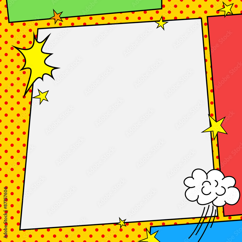 Comic book style frame Stock Vector | Adobe Stock