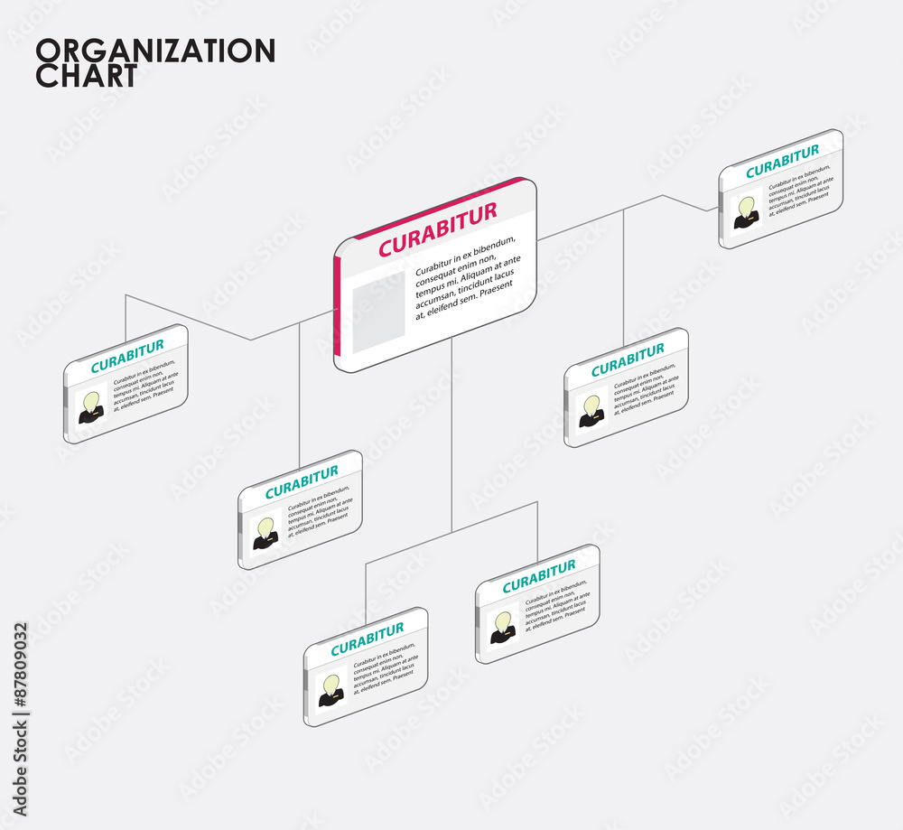 Organization chart infographics with tree. vector illustration Stock ...