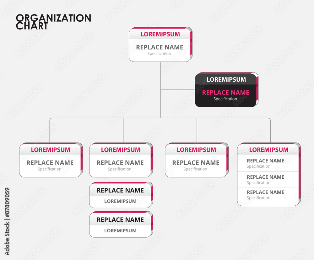 Organization chart infographics with tree. vector illustration Stock ...