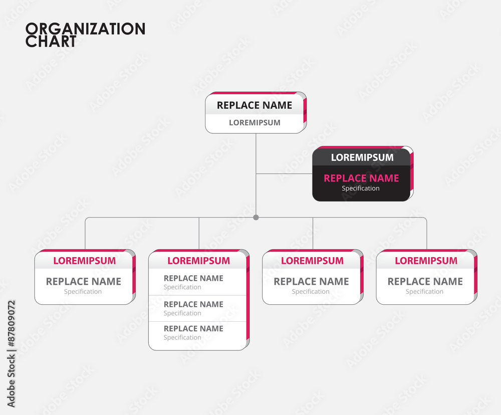Organization chart infographics with tree. vector illustration Stock ...