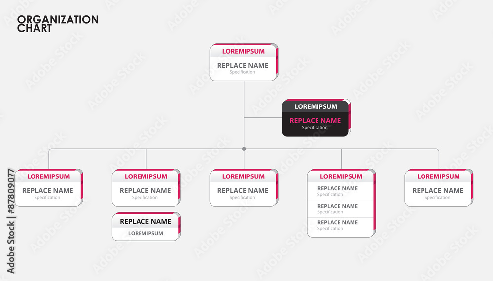 Organization chart infographics with tree. vector illustration Stock ...