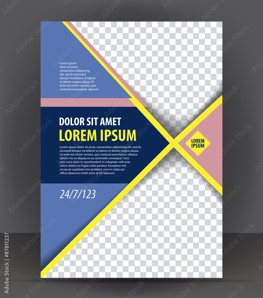 Magazine, flyer, brochure and cover layout design print template ...