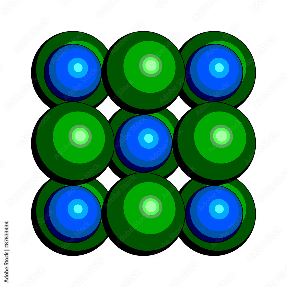 Sodium chloride (rock salt, halite, table salt). Stock Illustration ...