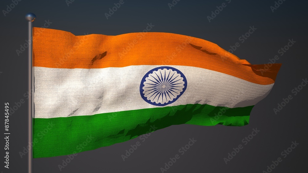 3D flag of India Stock Illustration | Adobe Stock