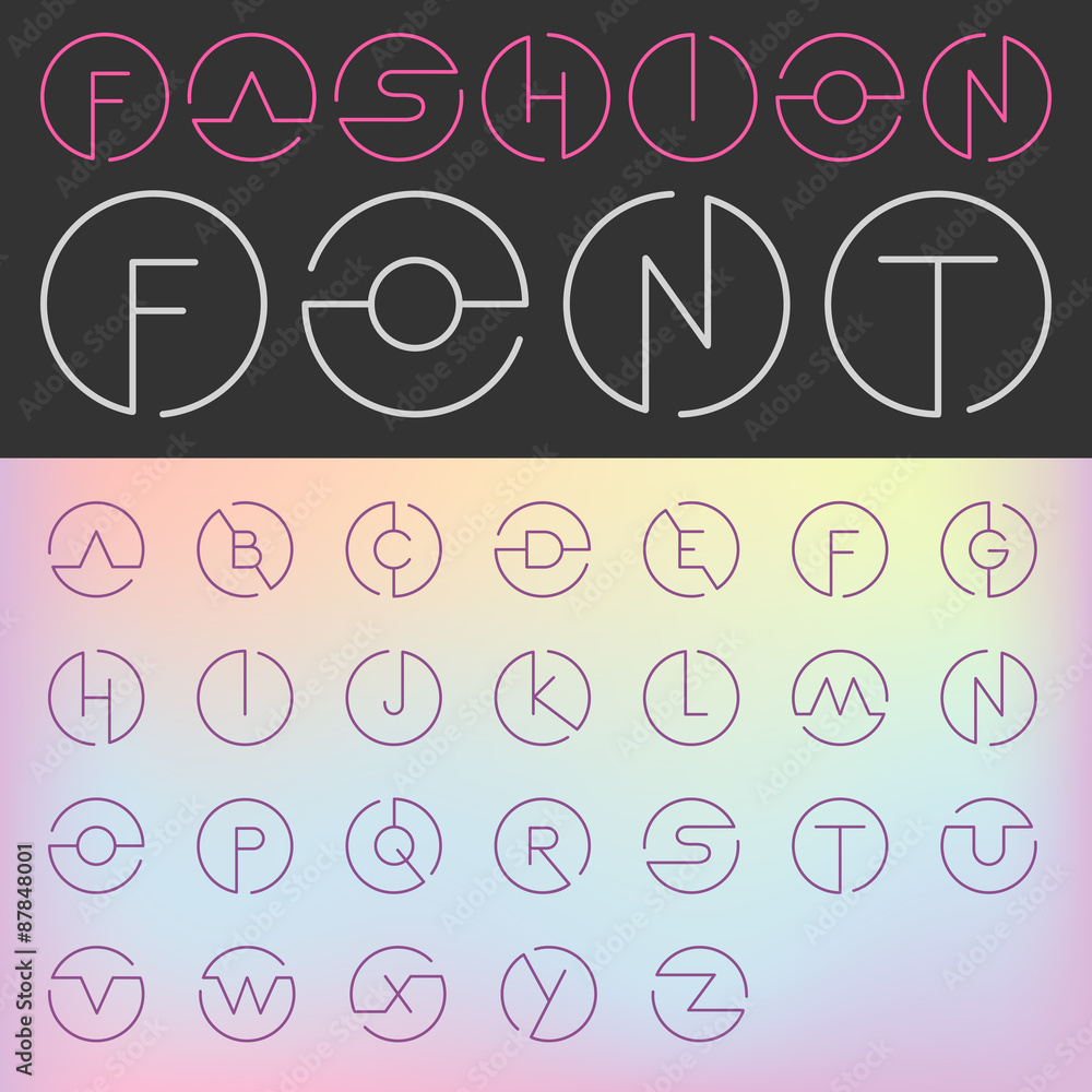 Fashion Font vector Creative Design glamour style...ABC Alphabet Stock ...