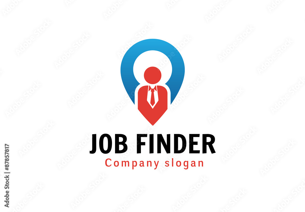 Job Finder Logo template Stock Vector | Adobe Stock