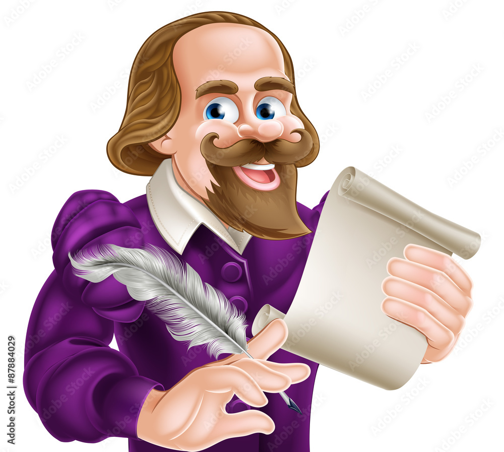 Cartoon Shakespeare Stock Vector | Adobe Stock