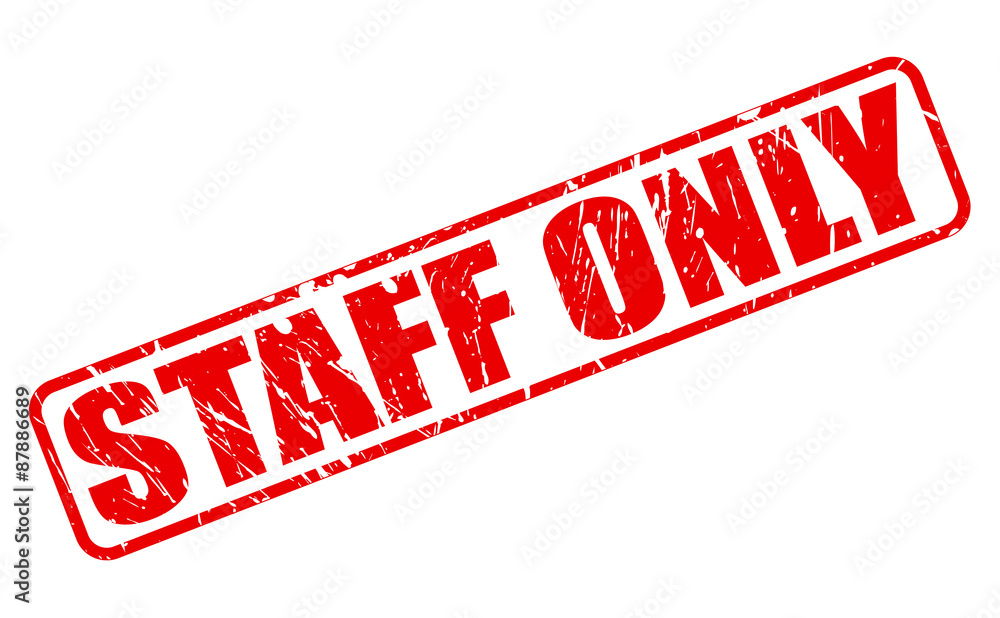 STAFF ONLY red stamp text Stock Vector | Adobe Stock
